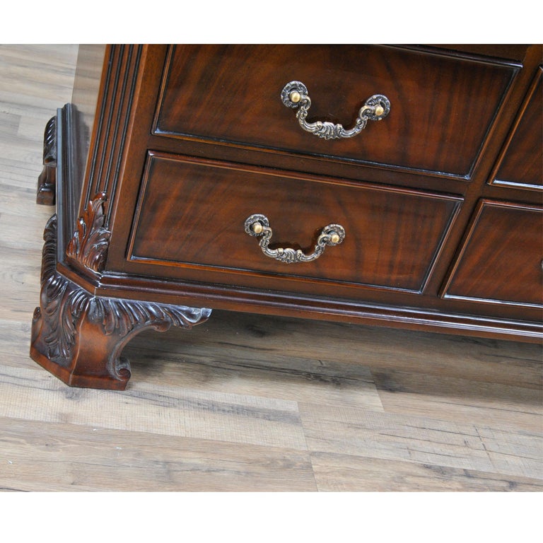 Chippendale Mahogany Triple Dresser For Sale at 1stDibs