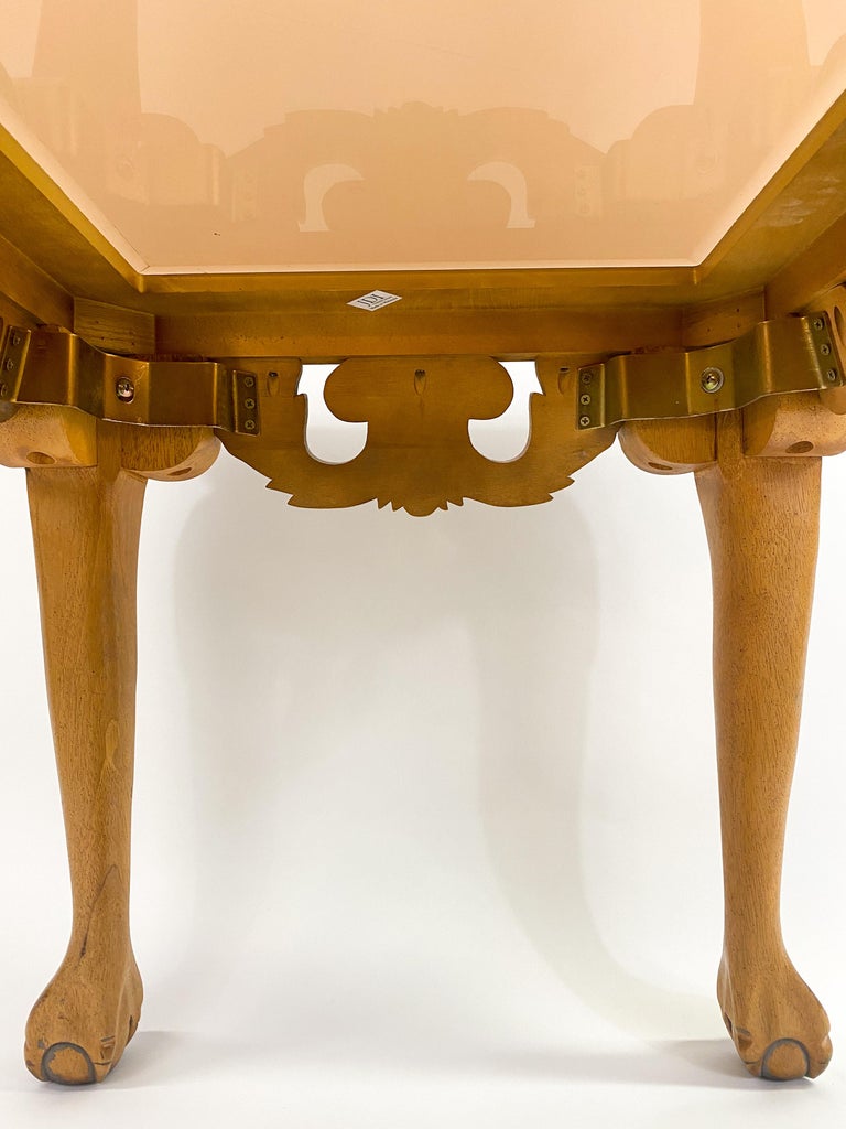 Chippendale Queen Ann Style Carved Wood Coffee or Cocktail Table For ...
