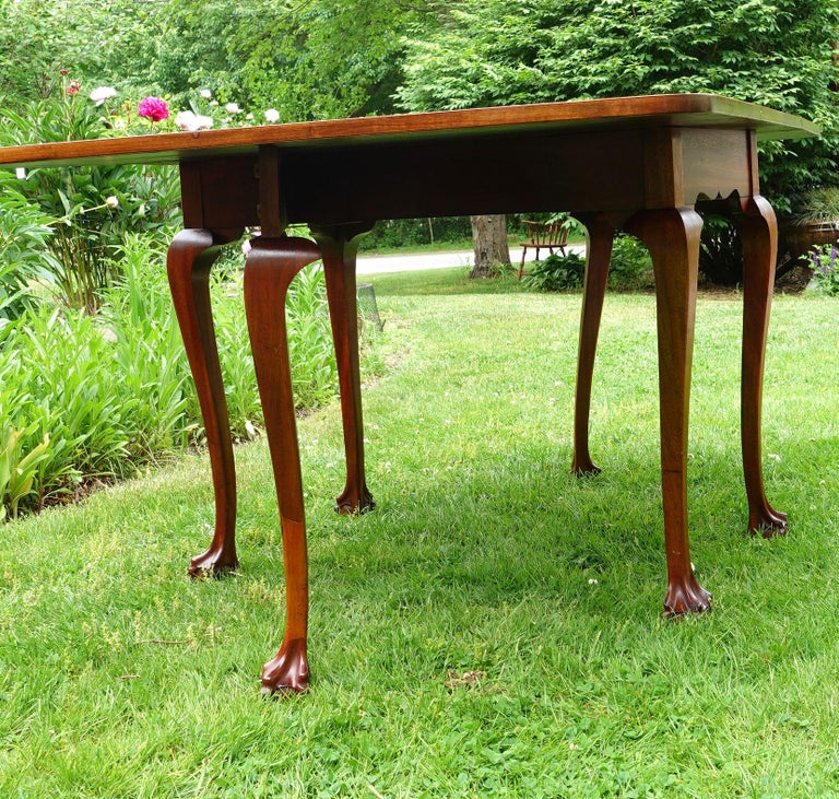 Chippendale Six Leg Claw and Ball Drop-Leaf Dining Table For Sale at ...