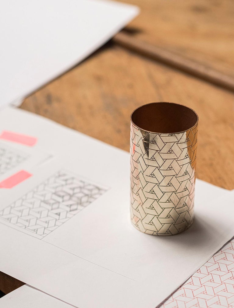 Chiseled Pencil Holder, Hommage Collection, Weaving Pattern by Carole ...