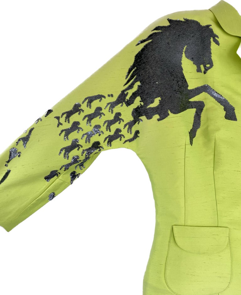Chloe 2001 Runway Silk Jacket with Sequin Horses by Stella McCartney ...