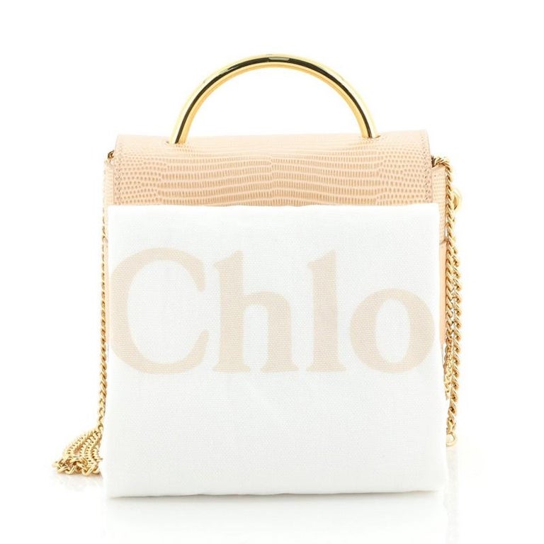 Chloe Aby Lock Bag Lizard Embossed Leather Small at 1stDibs