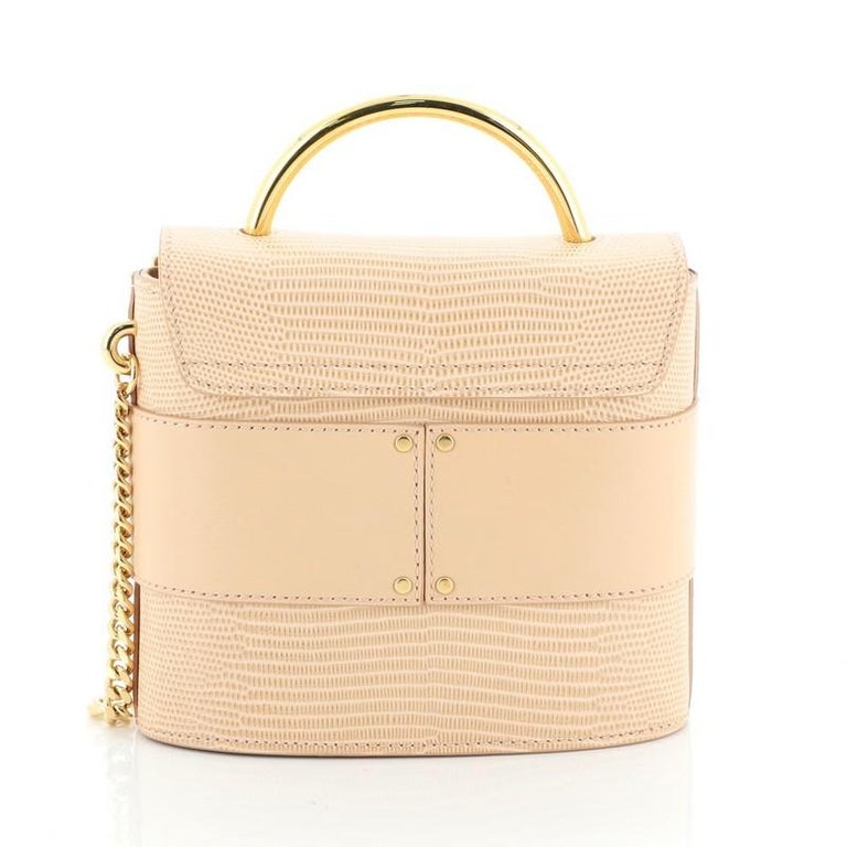 Chloe Aby Lock Bag Lizard Embossed Leather Small at 1stDibs
