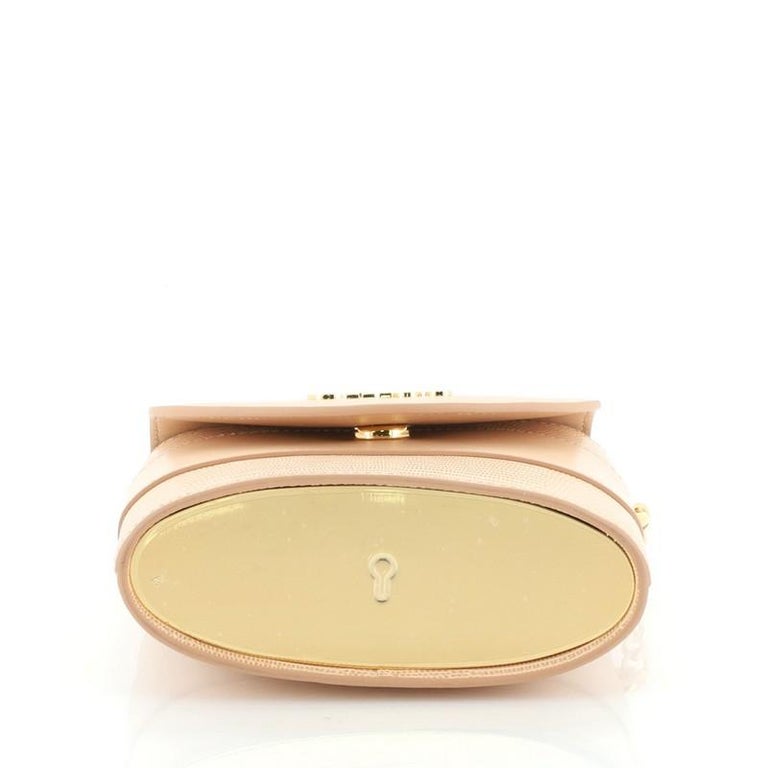 Chloe Aby Lock Bag Lizard Embossed Leather Small at 1stDibs