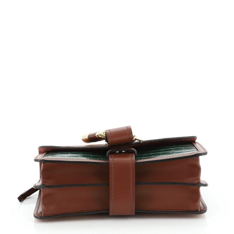 Chloe Aby Shoulder Bag Lizard and Crocodile Embossed Leather Small at ...