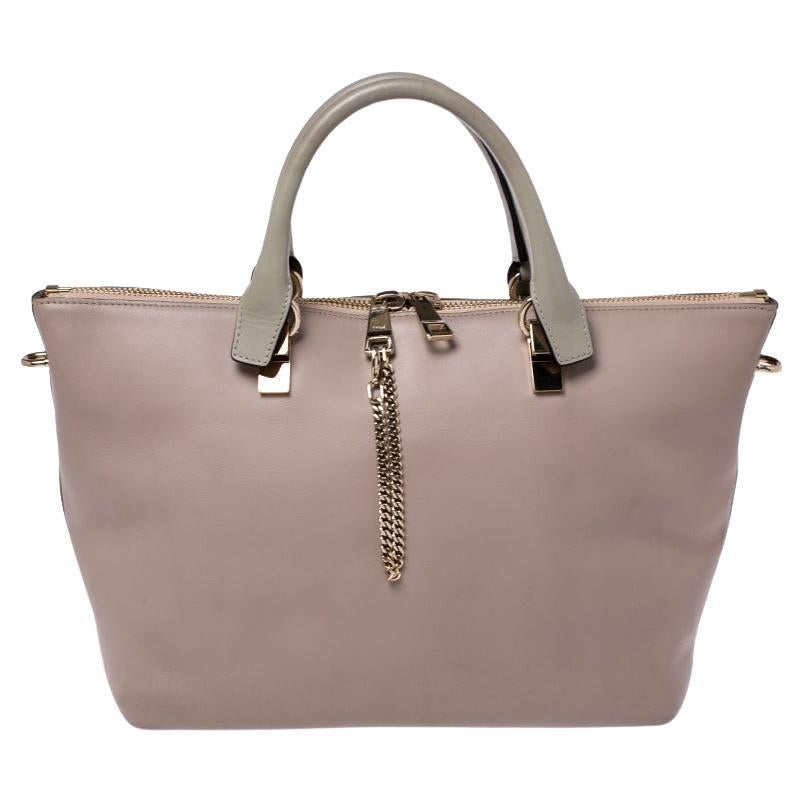 Chloe Brown Rayon Tote Bag at 1stDibs