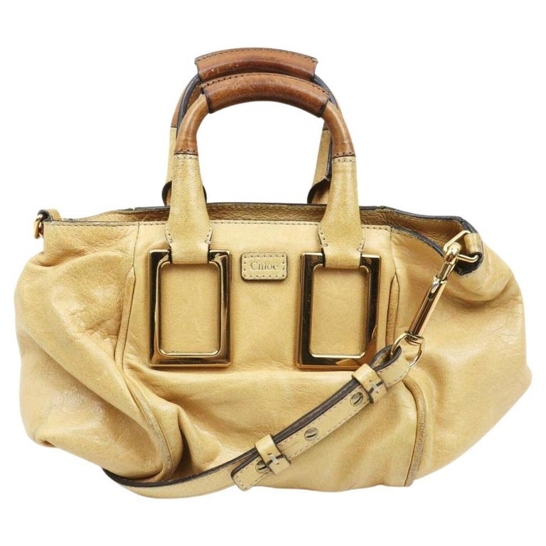 Chloe Beige Leather 2way Shoulder Bag 861600 For Sale at 1stDibs