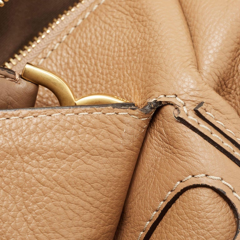 Chloe Beige Leather Large Marcie Shoulder Bag For Sale at 1stDibs