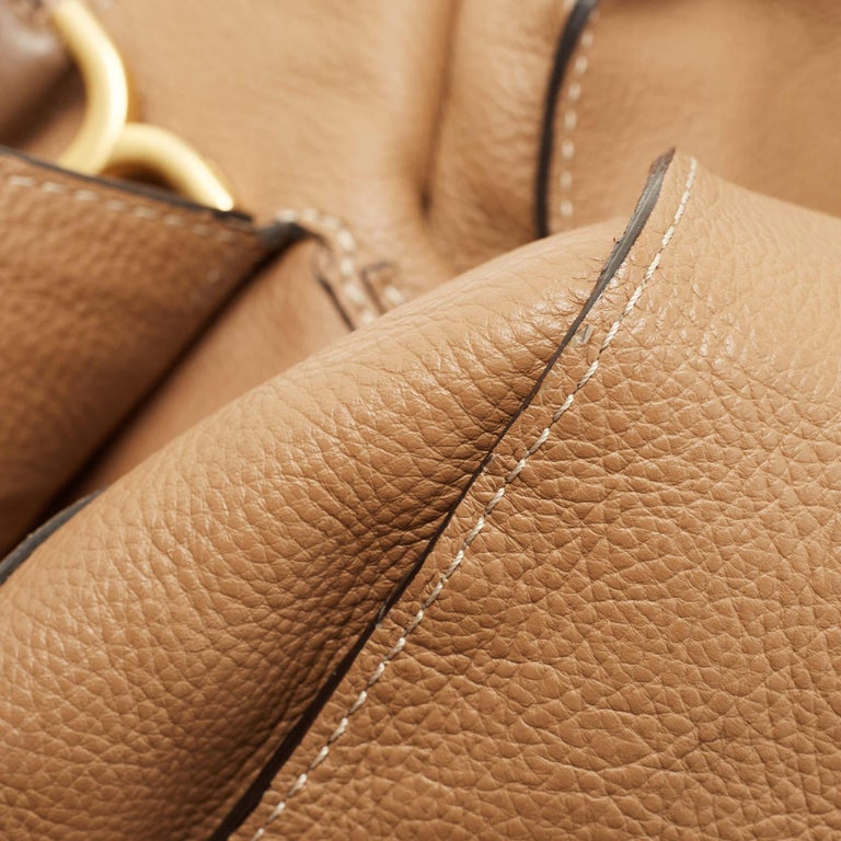 Chloe Beige Leather Large Marcie Shoulder Bag For Sale at 1stDibs