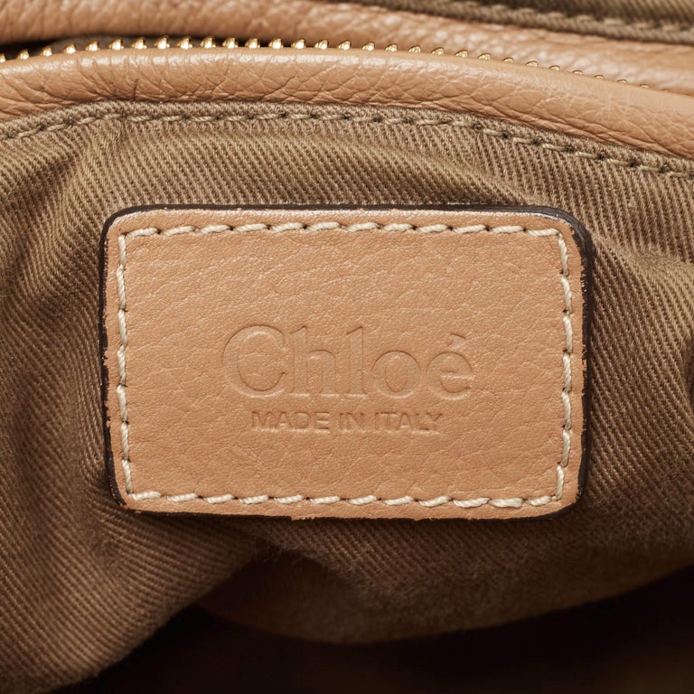 Chloe Beige Leather Medium Marcie Satchel For Sale at 1stDibs