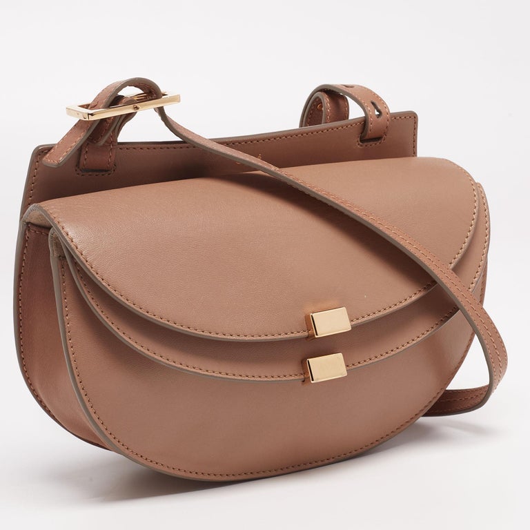 Chloe Beige Leather Mini Georgia Crossbody Bag For Sale at 1stDibs