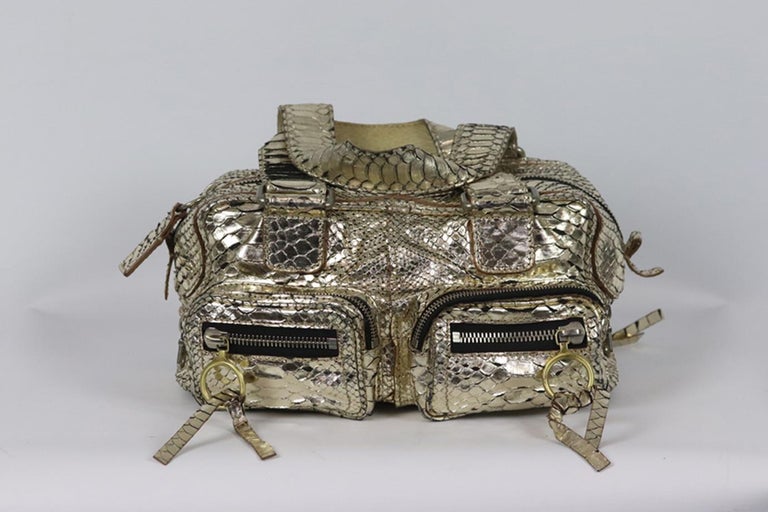 Chloé Betty Metallic Python And Leather Shoulder Bag For Sale at 1stDibs
