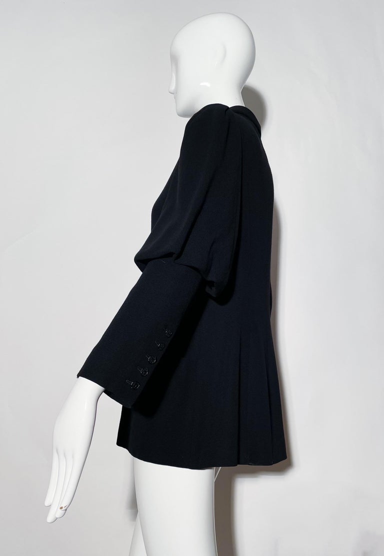 Chloe Black Blazer with Dramatic Sleeves For Sale at 1stDibs