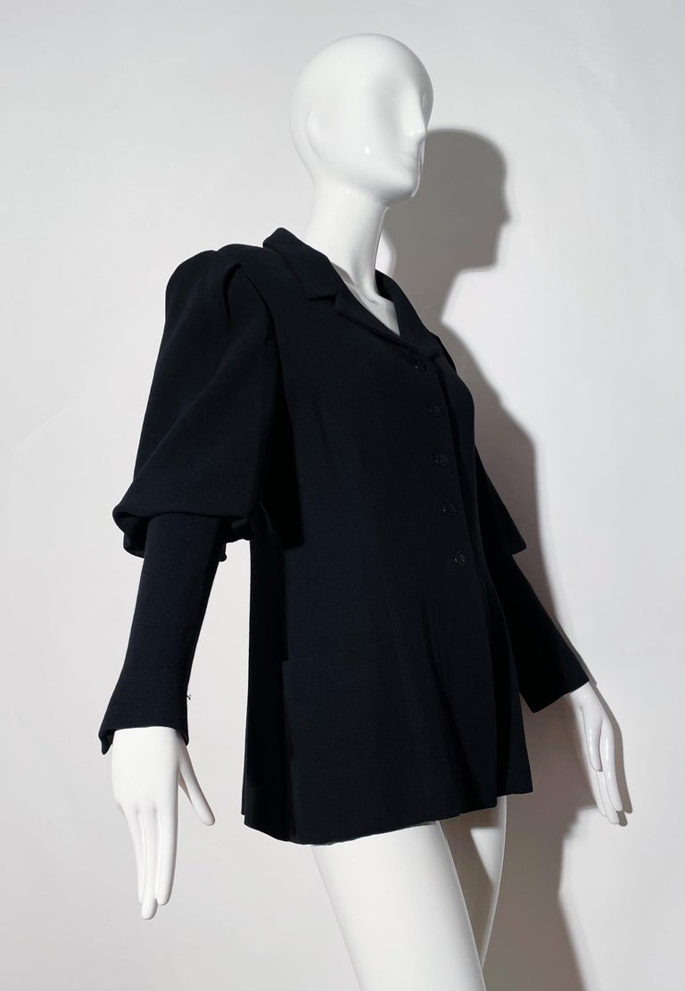 Chloe Black Blazer with Dramatic Sleeves For Sale at 1stDibs