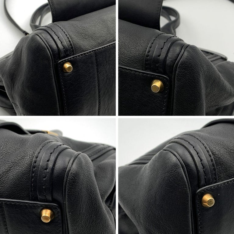 Chloe Black Leather Alice Bag Satchel Handbag with Strap For Sale at ...