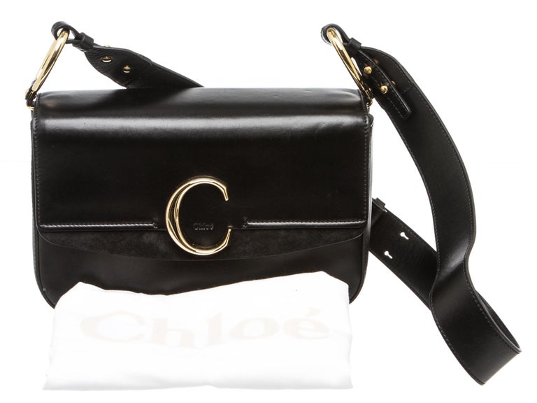 Chloe Black Leather Medium C Double Carry Bag at 1stDibs | chloe black bag