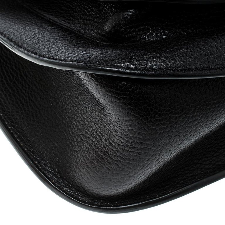 Chloe Black Leather Medium Hudson Shoulder Bag For Sale at 1stDibs | chloe's hudson