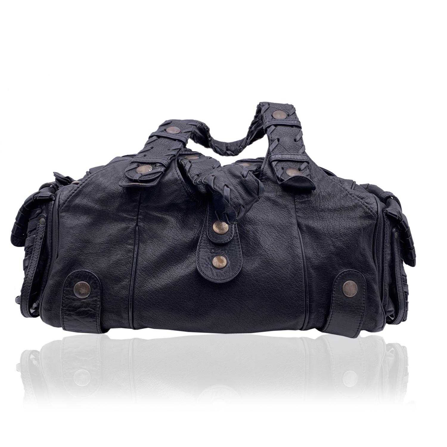 Chloe Black Leather Silverado Bag Tote Hobo Shoulder Bag For Sale at ...