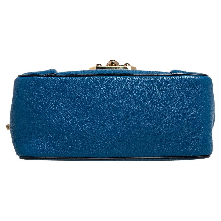Chloé Blue Leather Small Elsie Shoulder Bag at 1stDibs