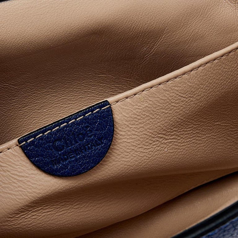 Chloe Blue Leather Small Elsie Shoulder Bag at 1stDibs