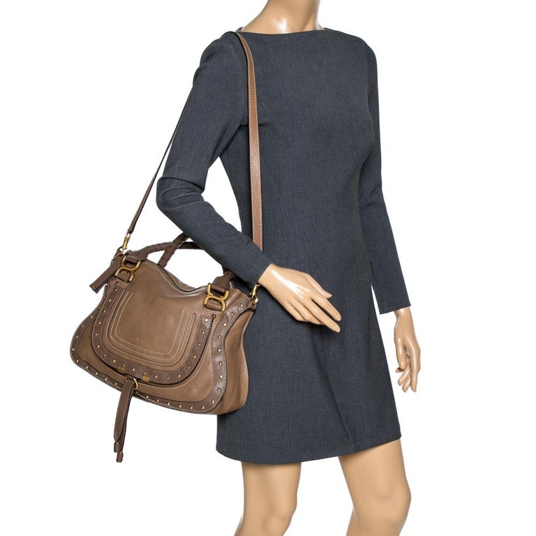 Chloe Brown Leather Small Marcie Hobo at 1stDibs