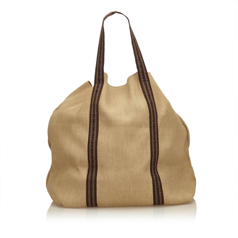 Chloe Brown Rayon Tote Bag at 1stDibs