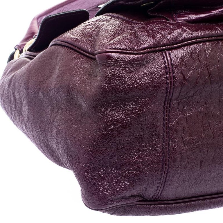 Chloe Burgundy Patent Leather Large Bay Hobo For Sale at 1stDibs ...