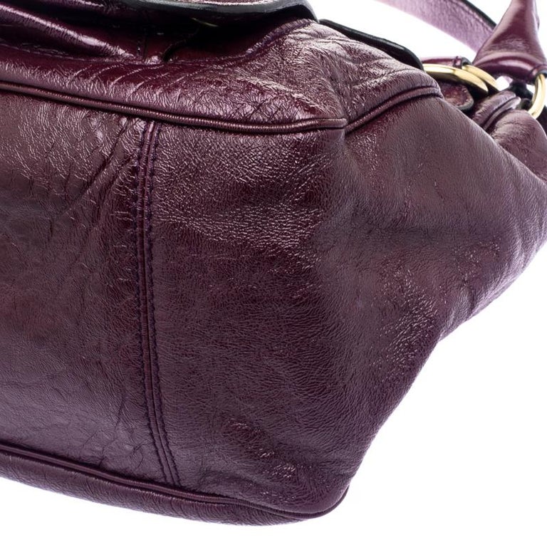 Chloe Burgundy Patent Leather Large Bay Hobo For Sale at 1stDibs ...