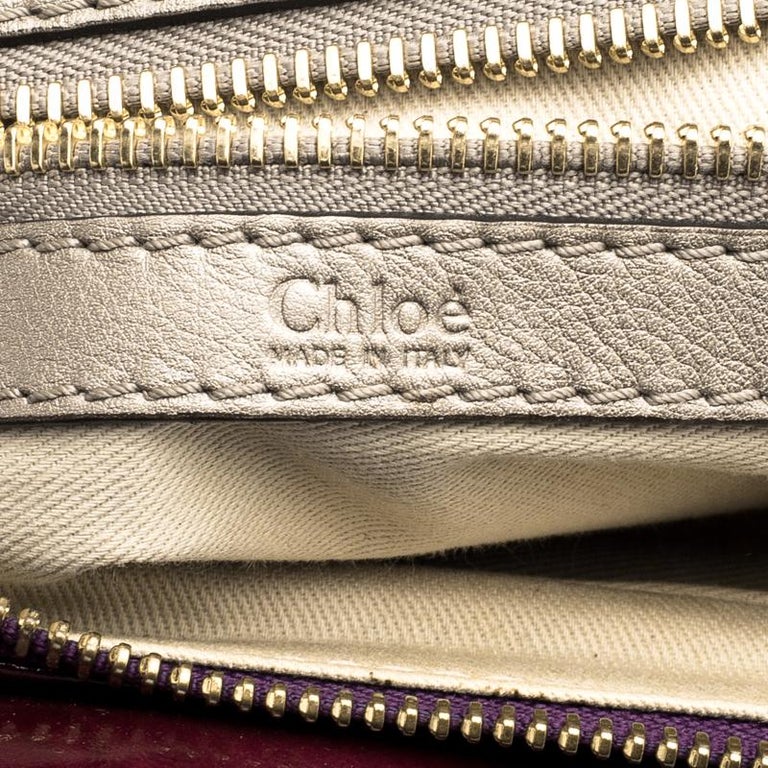 Chloe Burgundy Patent Leather Large Bay Hobo For Sale at 1stDibs ...