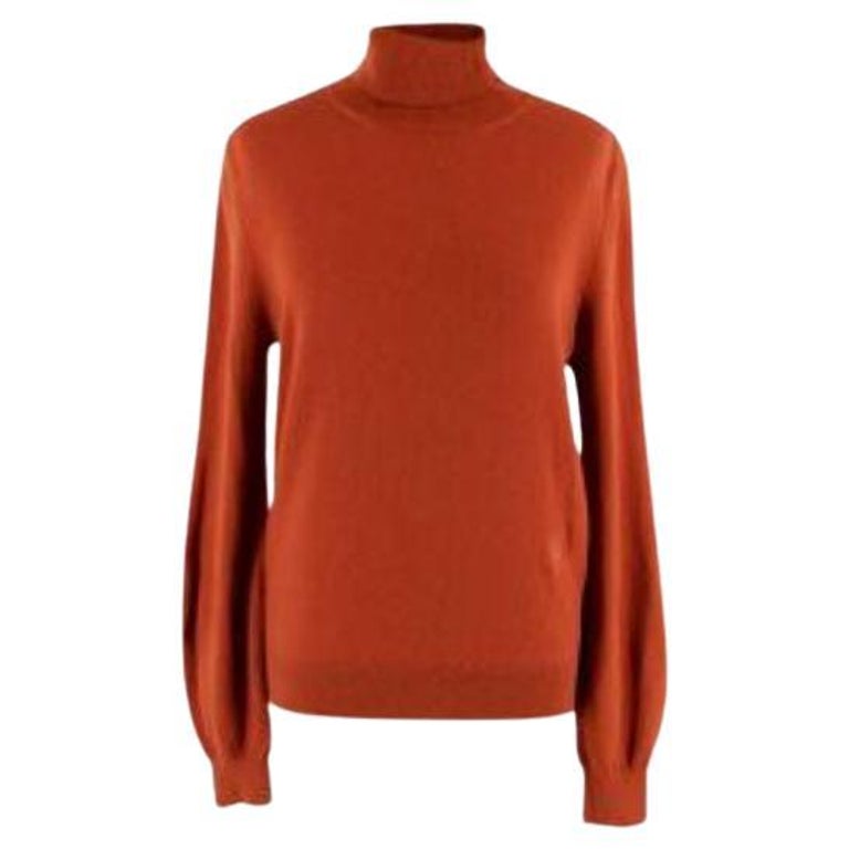 Chloe Burnt Orange Cashmere and Wool Polo Neck Jumper For Sale at 1stDibs
