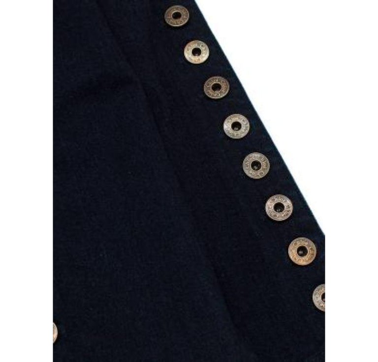 Chloe Button Hem Wide Leg Jeans For Sale at 1stDibs