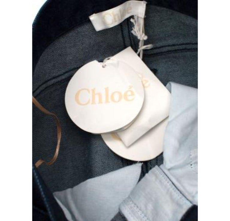 Chloe Button Hem Wide Leg Jeans For Sale at 1stDibs