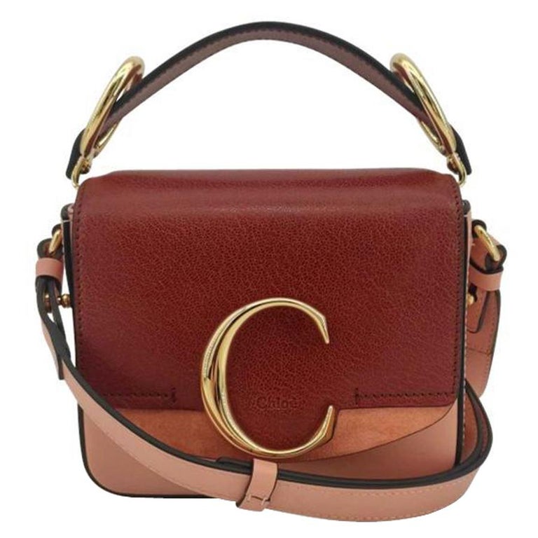 CHLOÉ C bag Shoulder bag in Red Leather at 1stDibs