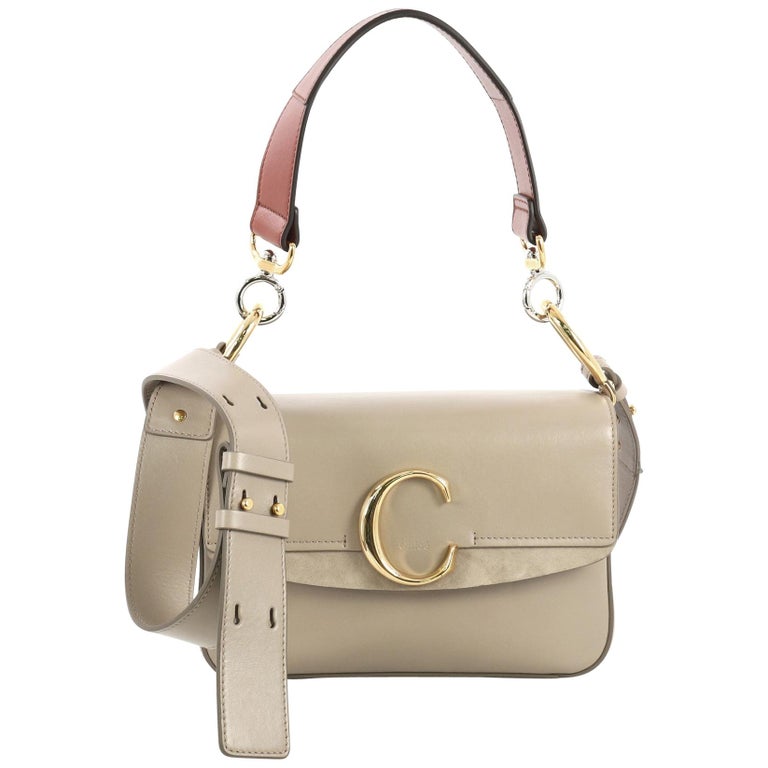Chloe C Double Carry Bag Leather Small at 1stDibs
