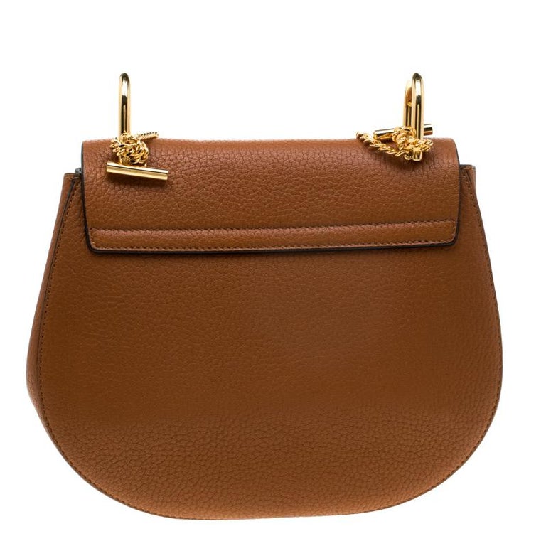 Chloe Caramel Leather Medium Drew Shoulder Bag For Sale at 1stDibs