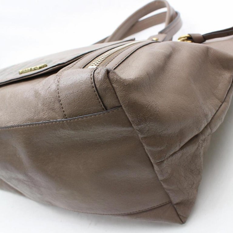 Chloé Chloé Large Zip Shopper Tote 869608 Brown Leather Shoulder Bag ...