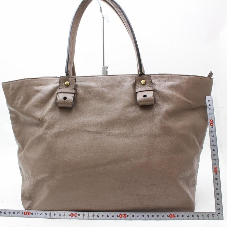 Chloé Chloé Large Zip Shopper Tote 869608 Brown Leather Shoulder Bag ...