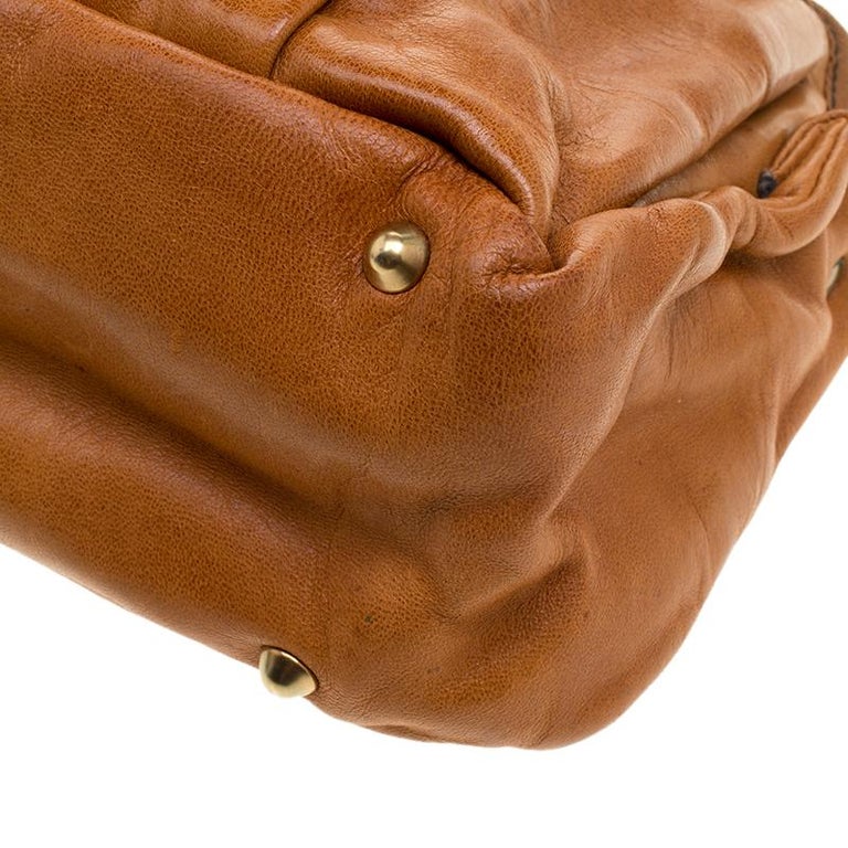 Chloe Cognac Leather Small Heloise Bag For Sale at 1stDibs