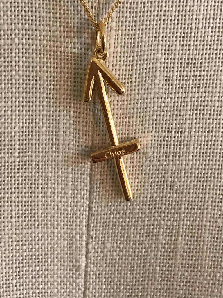 Chloe Constellation Sagittarius Star Sign Gold Tone Charm Necklace at ...