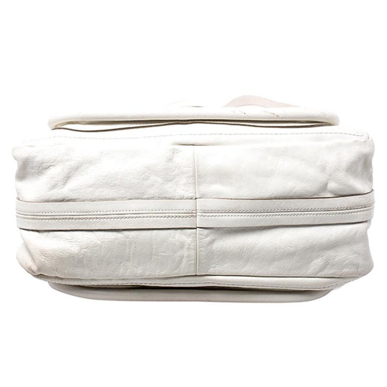 Chloe Cream Leather Medium Paraty Shoulder Bag at 1stDibs | chloe cream bag