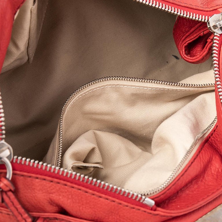 Chloe Crimson Red Leather Medium Paddington Satchel at 1stDibs