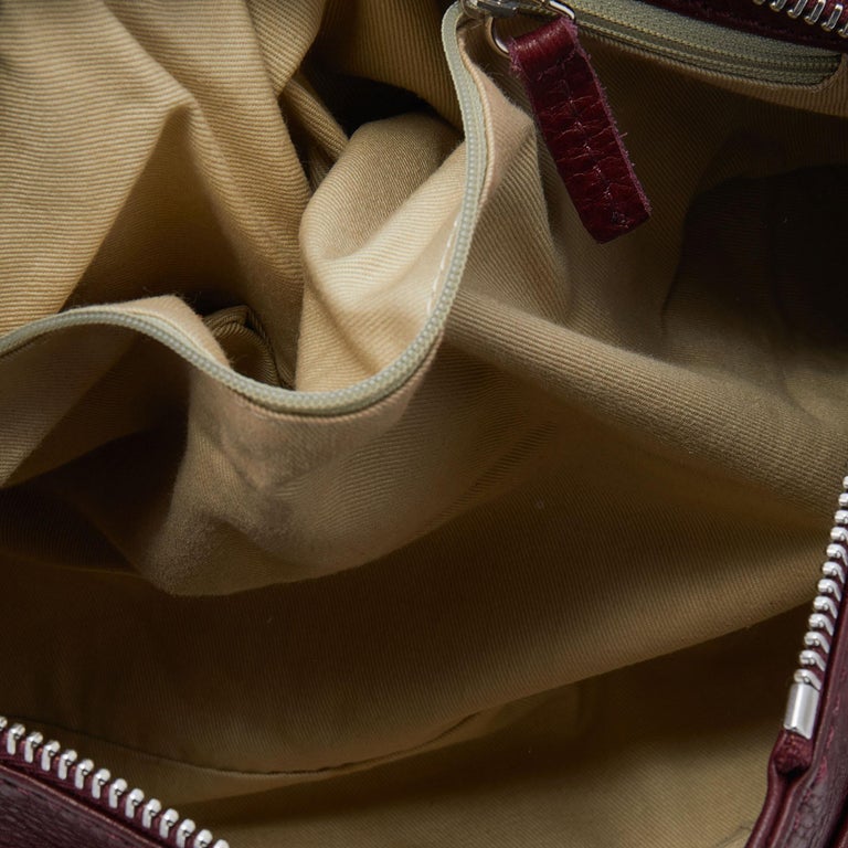 Chloe Crimson Red Leather Medium Paddington Satchel For Sale at 1stDibs