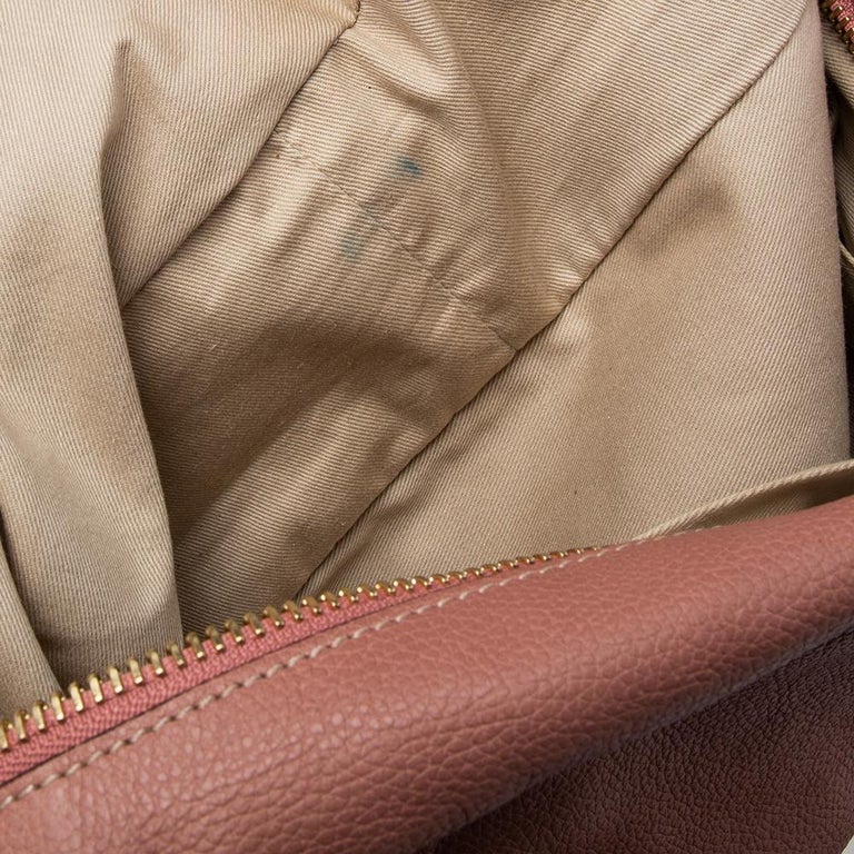 Chloe Dark Beige Leather Large Paraty Shoulder Bag For Sale at 1stDibs