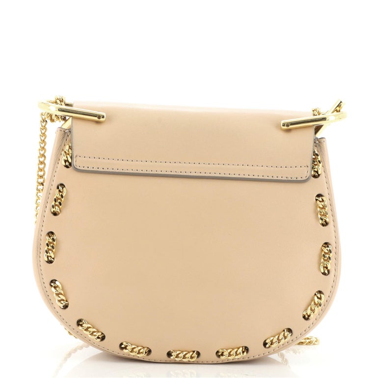 Chloe Drew Crossbody Bag Chain Embellished Leather Mini For Sale at 1stDibs