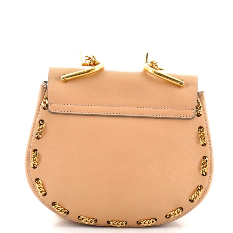 Chloe Drew Crossbody Bag Chain Embellished Leather Mini For Sale at 1stDibs