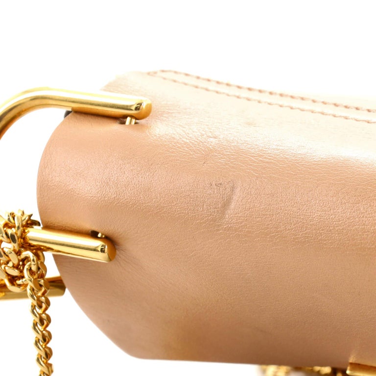 Chloe Drew Crossbody Bag Chain Embellished Leather Mini For Sale at 1stDibs
