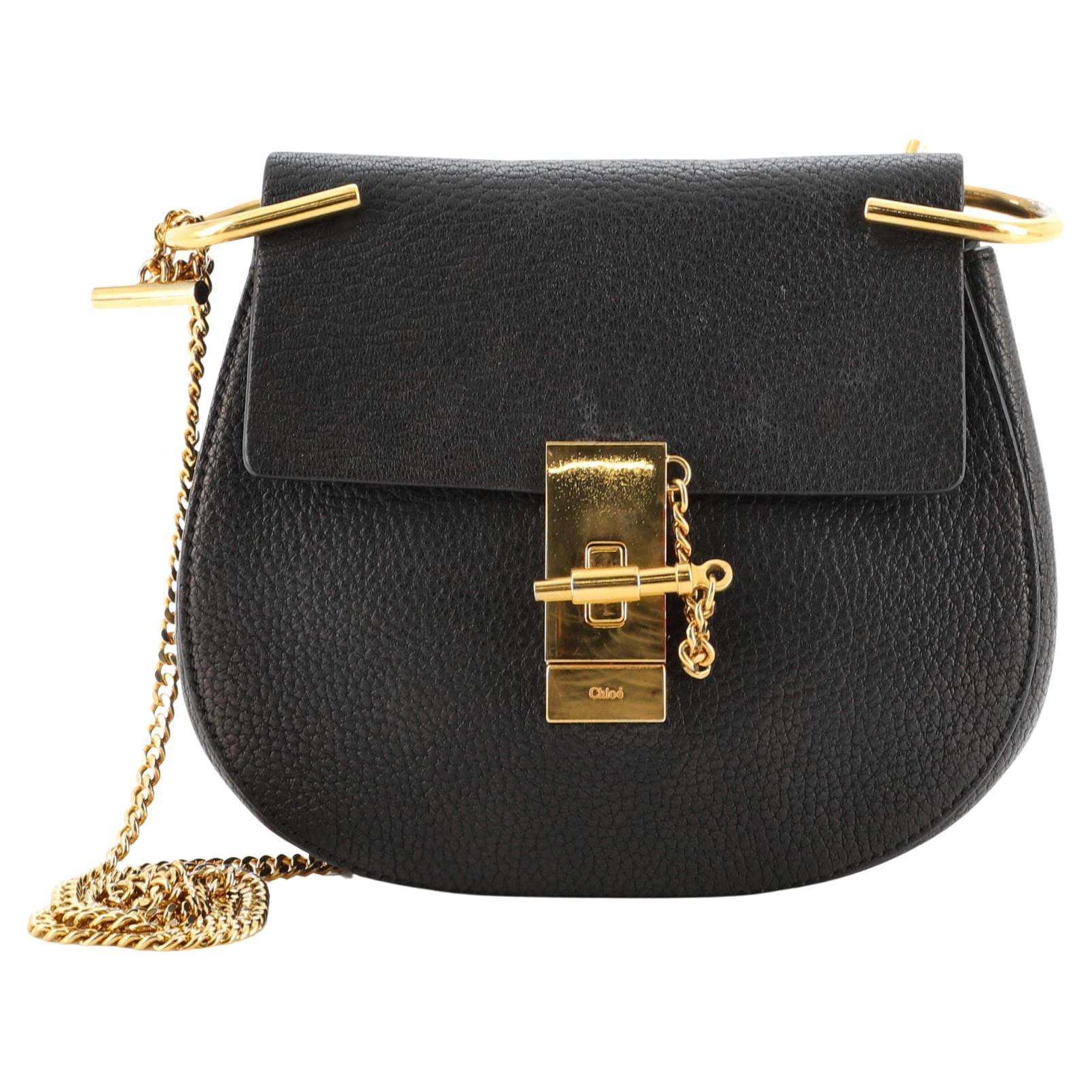Chloe Black Leather Mini Elsie Crossbody Trousse Bag at 1stDibs