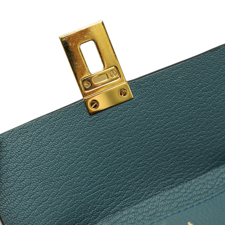 Chloe Drew Shoulder Bag Leather Medium Aquamarine For Sale at 1stDibs