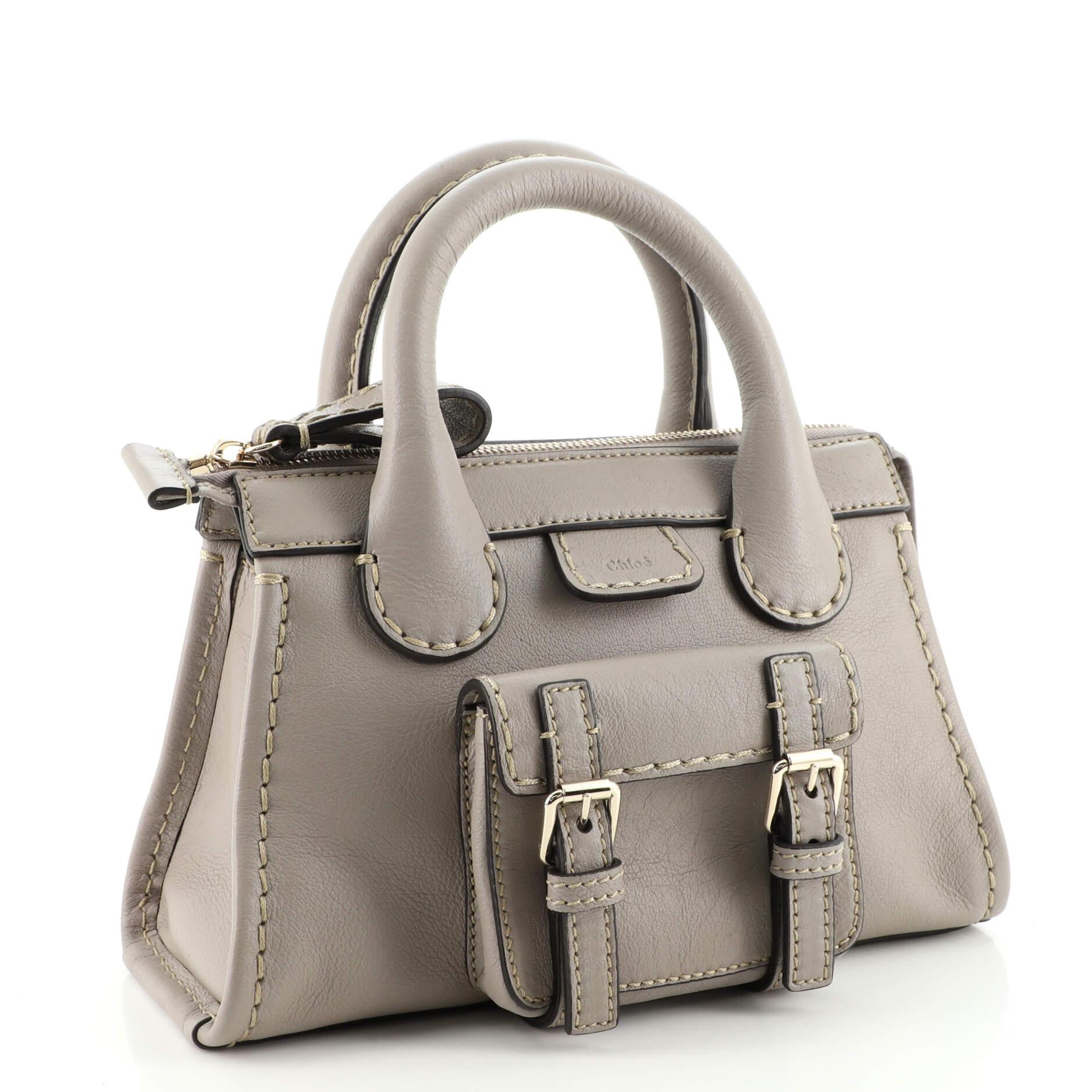 Chloe Edith NM Satchel Leather Mini For Sale at 1stDibs