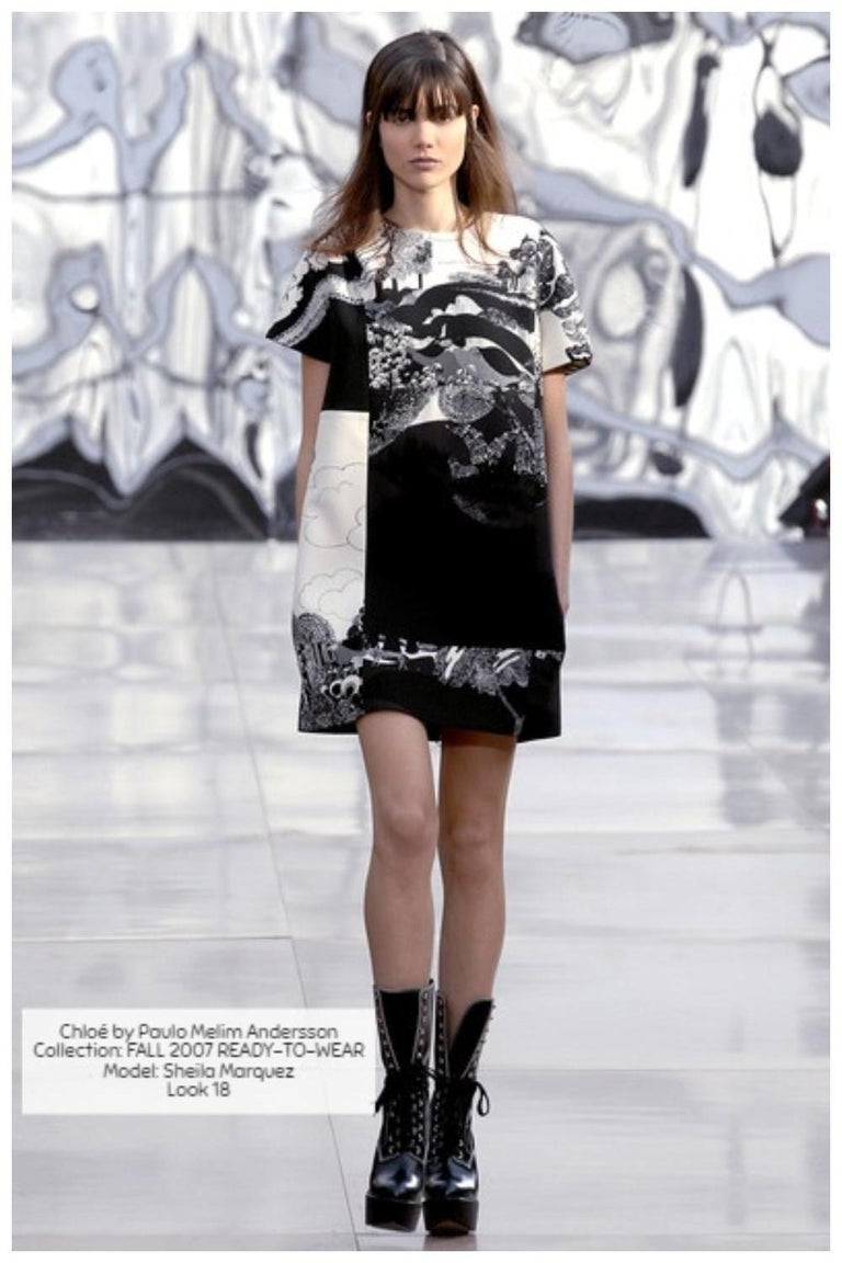 Chloé FALL 2007 RTW Secret Garden a-line wool dress 40 fr For Sale at ...